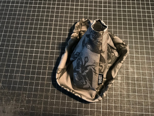 Baphomet on Grey Shift Boot – Stitch Boots