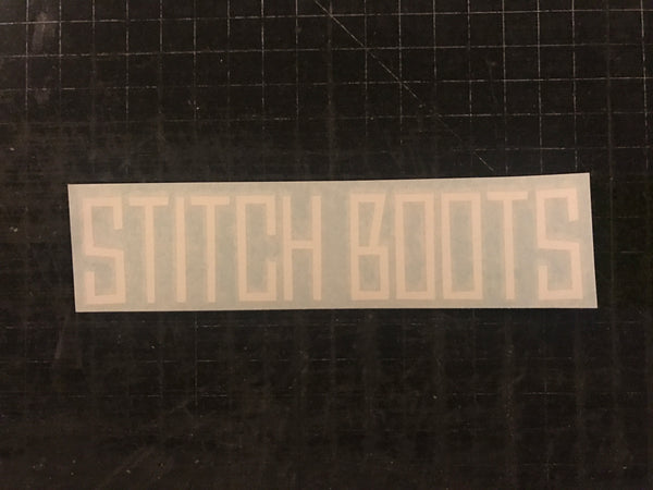 STITCH BOOTS SMALL DECAL- MATTE WHITE – Stitch Boots